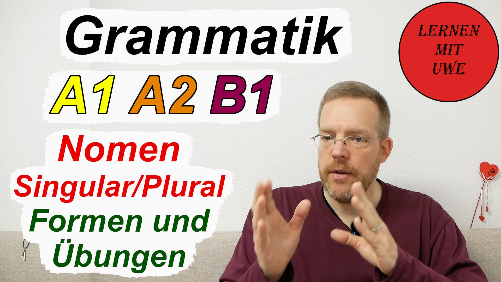 Grammatik für A1-B1 Teil 35 - Nomen - n-Deklination - Lernen mit Uwe