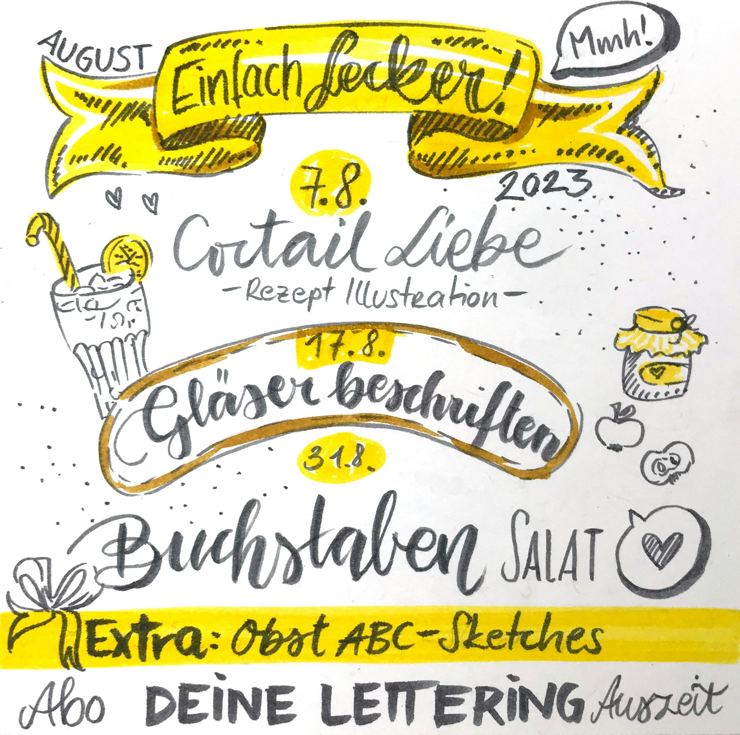 Live Streams im August 2023 - Gemeinsam entspannt kreativ