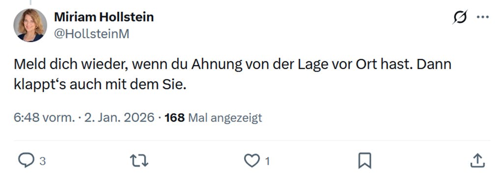 Beef mit der Polit-Chefin des Stern - Arroganz möglich - U.M.