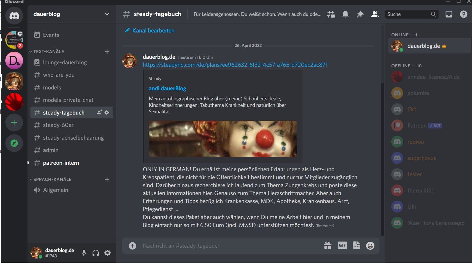 Discord + Telegram - andi dauerBlog